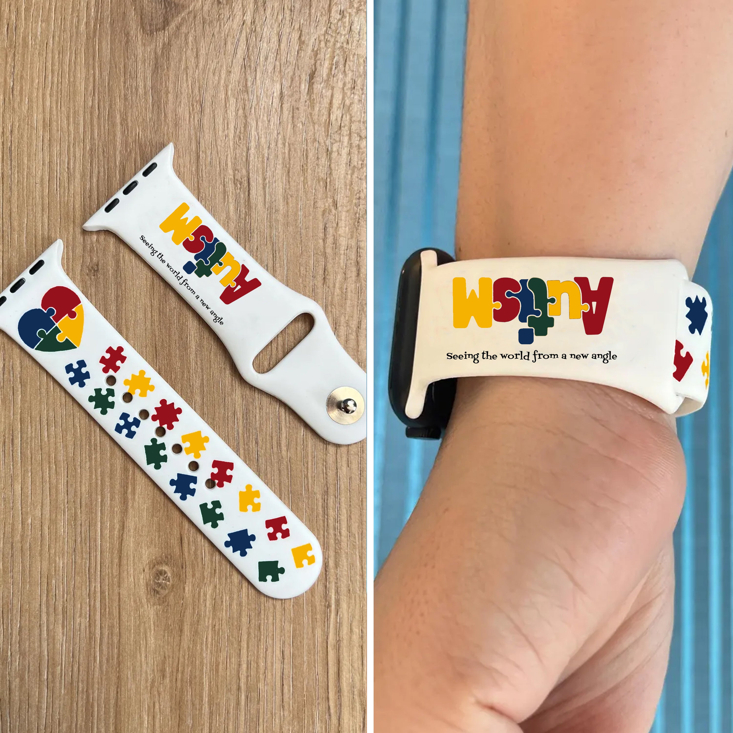Autism Puzzle Silicone Band Watch : Seeing The World From A Different ...